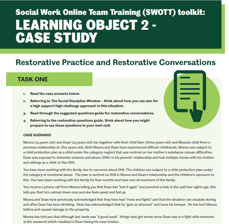 Restorative Practice and Restorative Conversations – Social Work Online ...